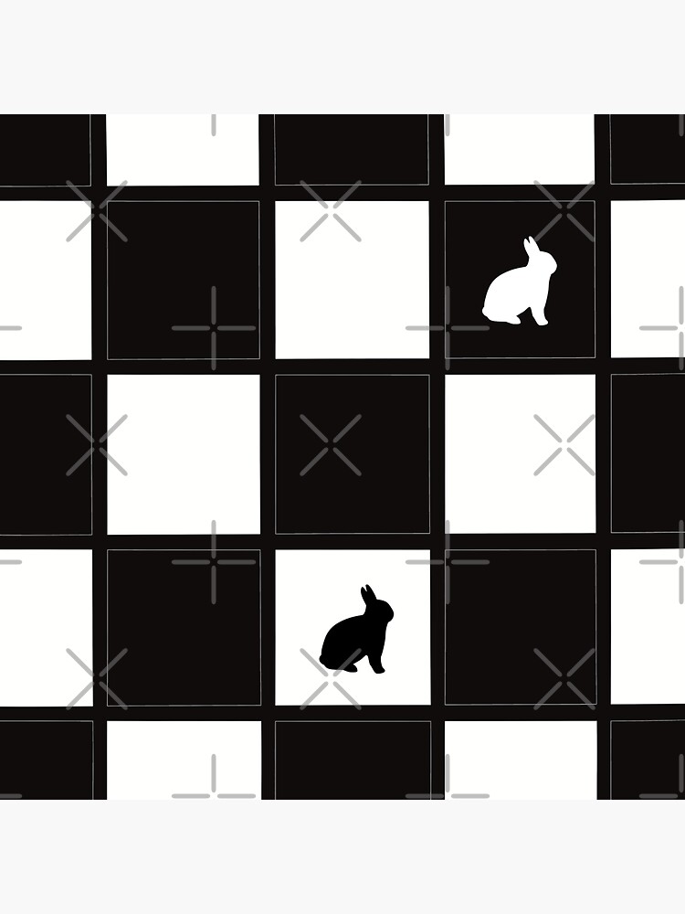 "rabbit checker" Sticker for Sale by Anahit-Art | Redbubble