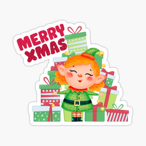 "Elf with many gifts for you wishes you happiness this Christmas ...