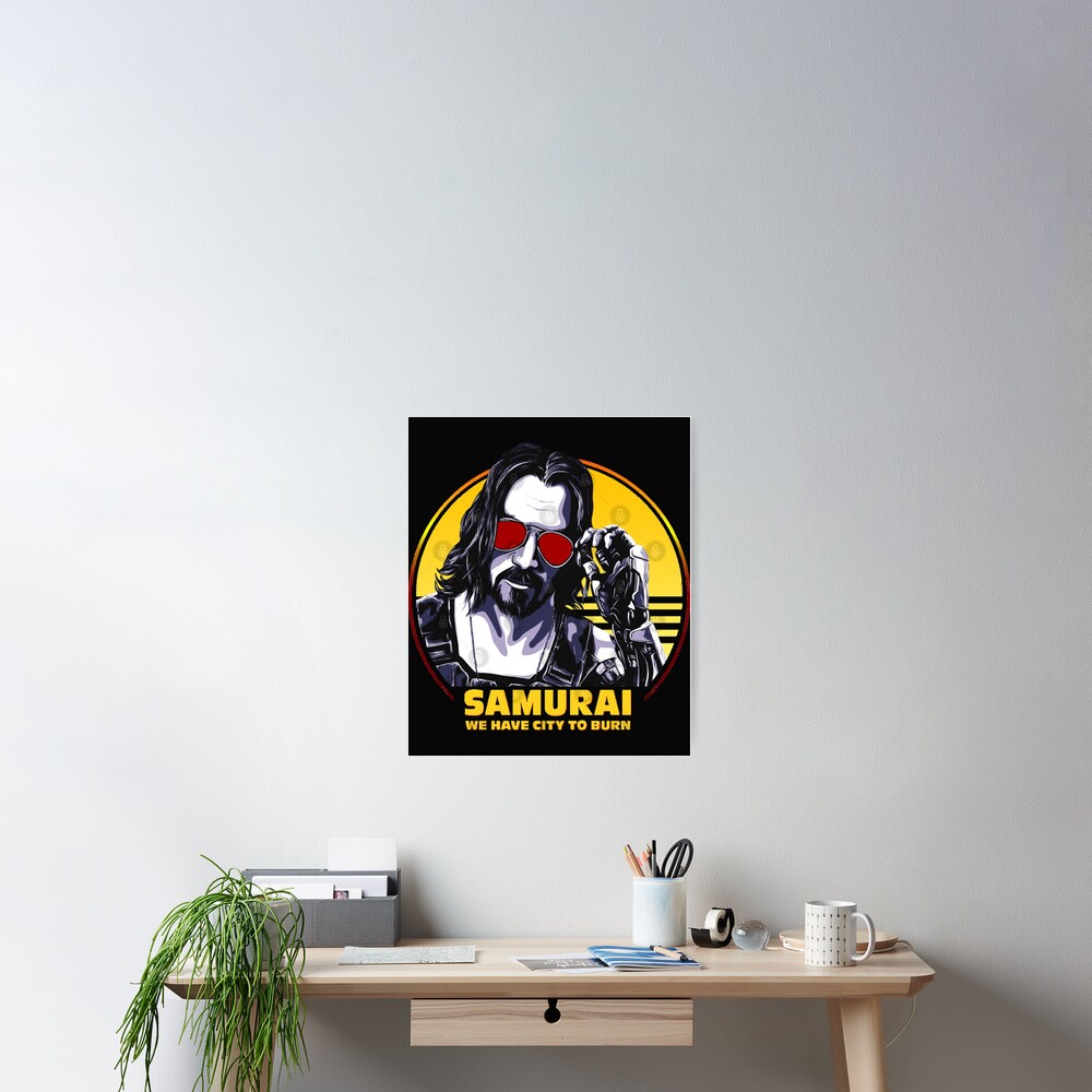 "Cyberpunk - Johnny Silverhand - Samurai" Poster for Sale by ...