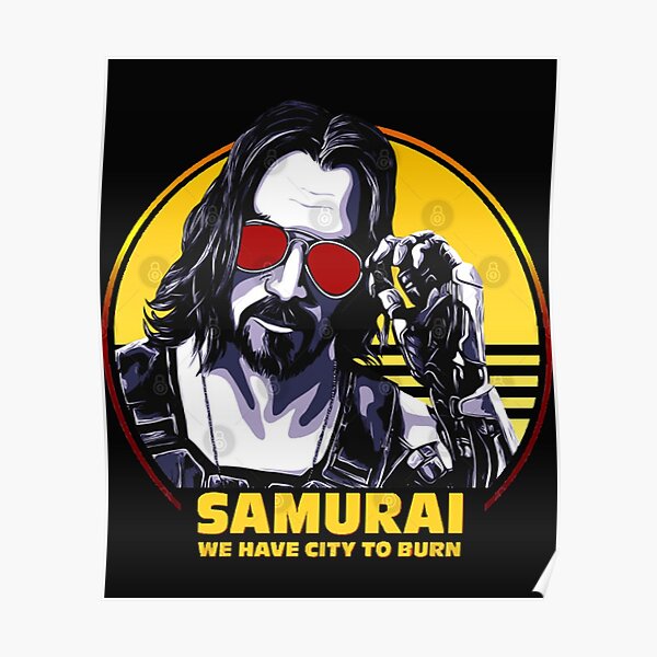 "Cyberpunk - Johnny Silverhand - Samurai" Poster for Sale by ...