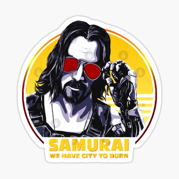 "Cyberpunk - Johnny Silverhand - Samurai" Sticker for Sale by ...