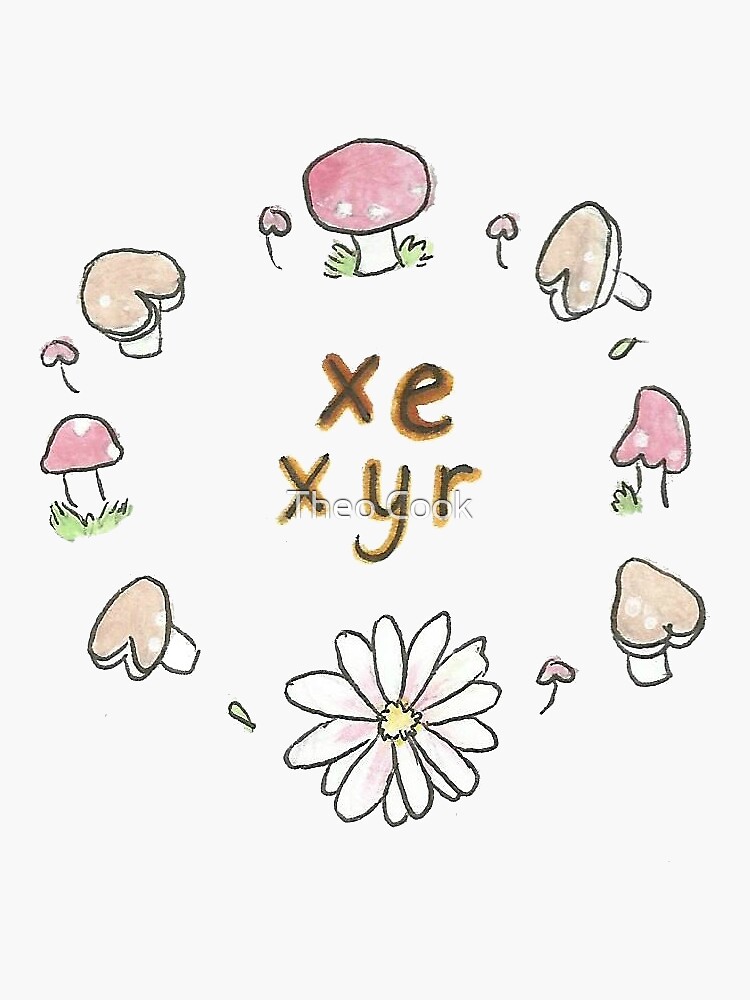 "xe xyr" Sticker for Sale by plntboy | Redbubble