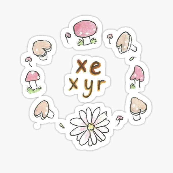 "xe xyr" Sticker for Sale by plntboy | Redbubble