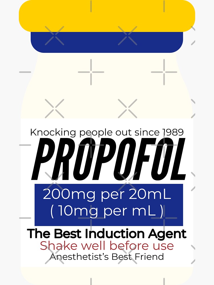 "Propofol Anesthesia - Anesthetist" Sticker for Sale by charlielim-87 ...