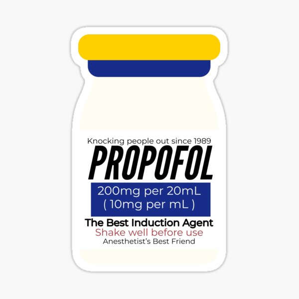 "Propofol Anesthesia - Anesthetist" Sticker for Sale by charlielim-87 ...