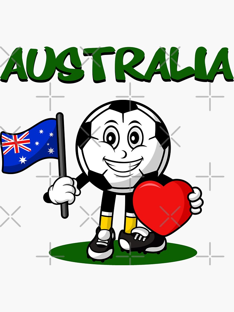 "Cute Australia Football Lover Design" Sticker for Sale by Salukeart ...