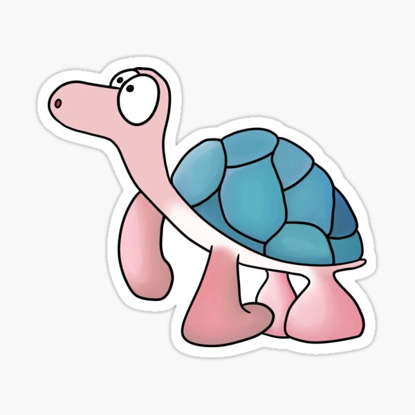 "happy trans turtle standing" Sticker for Sale by Shamyrart | Redbubble