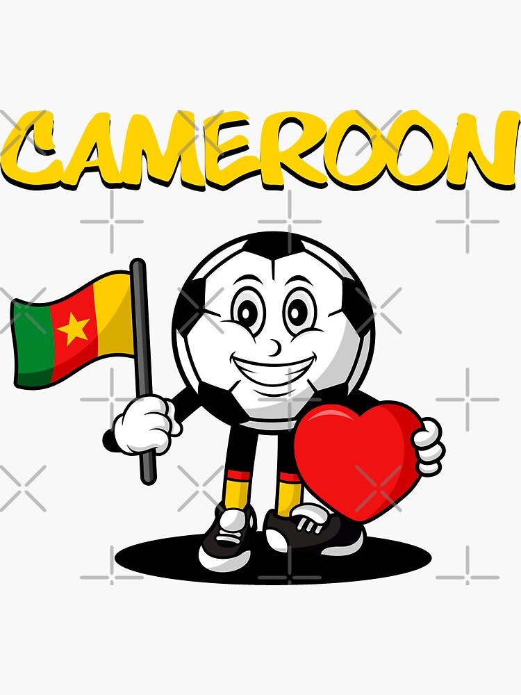 "Cute Cameroon Football Lover Design" Sticker for Sale by Salukeart ...