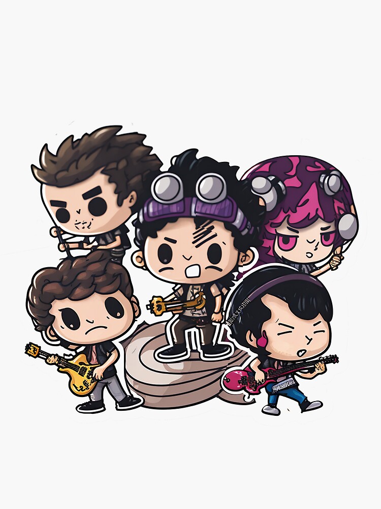 "Chibi band" Sticker for Sale by flowinglobe | Redbubble