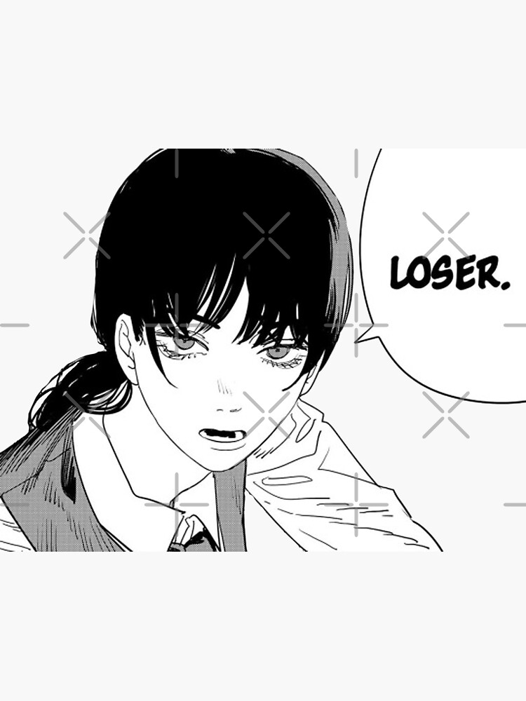"Asa Mitaka Loser - chainsaw man" Sticker for Sale by koifins | Redbubble