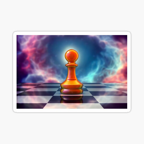 "Chess pawn, 3D illustration" Sticker for Sale by DrMicrobe | Redbubble