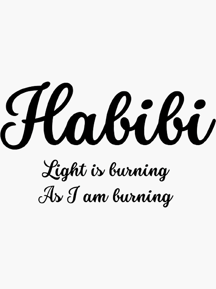 "Habibi" Sticker for Sale by basakmasak | Redbubble