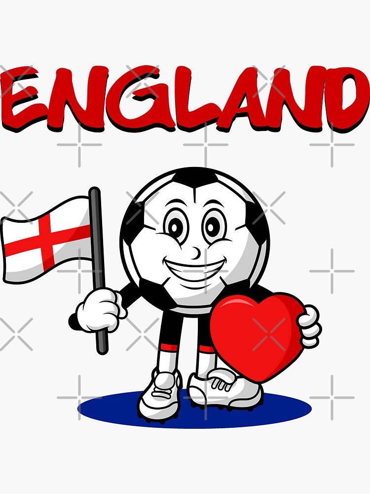 "Cute England Football Lover Design" Sticker for Sale by Salukeart ...