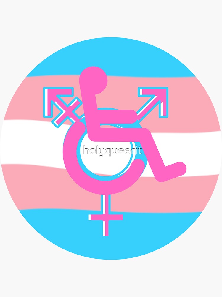 "Trans Disability Pride" Sticker for Sale by holyqueerit | Redbubble