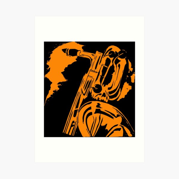 "Baritone Sax Painting" Art Print for Sale by CharlieLondon | Redbubble