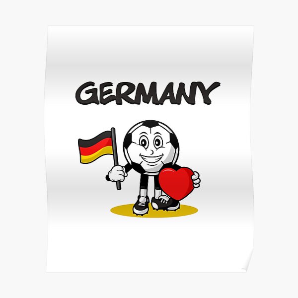 "Cute Germany Football Lover Design" Poster for Sale by Salukeart ...