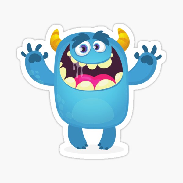 "Creepy Blue Monster" Sticker for Sale by Sakura69art | Redbubble