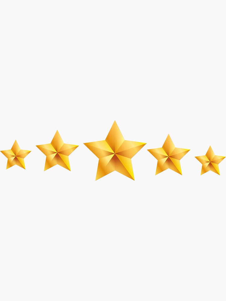 "five star rating" Sticker for Sale by kanimozhi95 | Redbubble