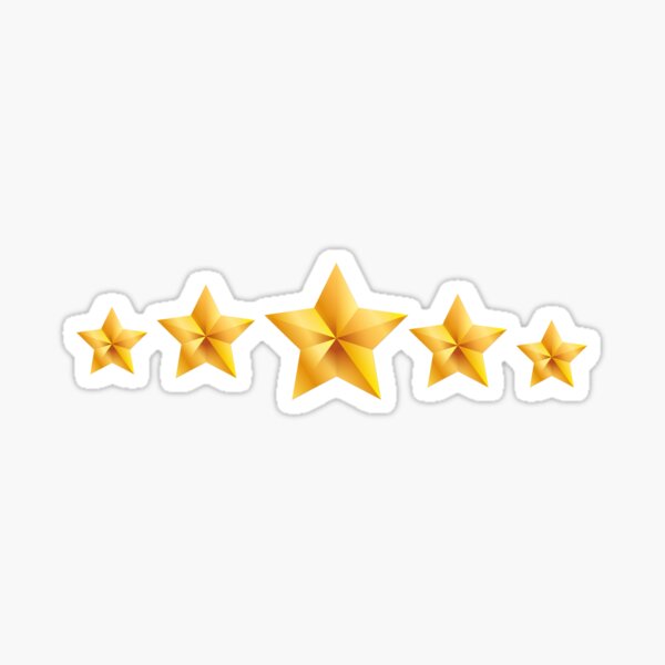 "five star rating" Sticker for Sale by kanimozhi95 | Redbubble