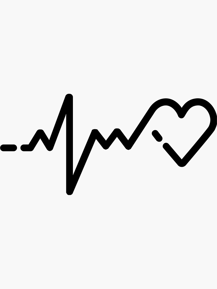 "HEARTBEAT" Sticker for Sale by WHITESUNN | Redbubble