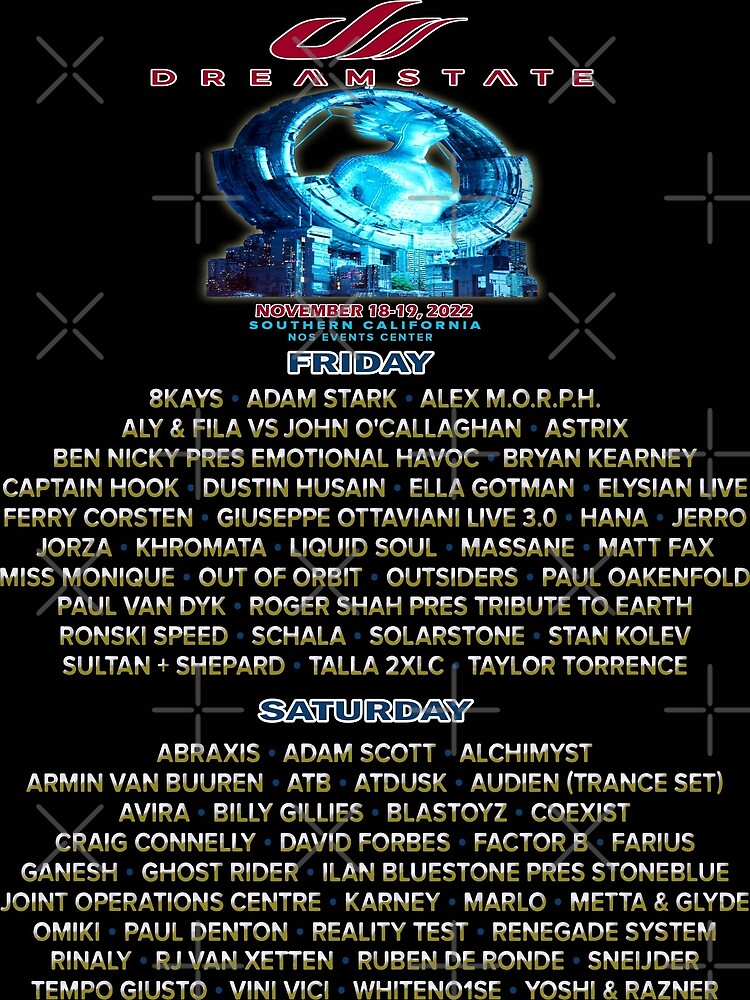 "Dreamstate SoCal 2022 Line-Up" Poster for Sale by Festmerch | Redbubble