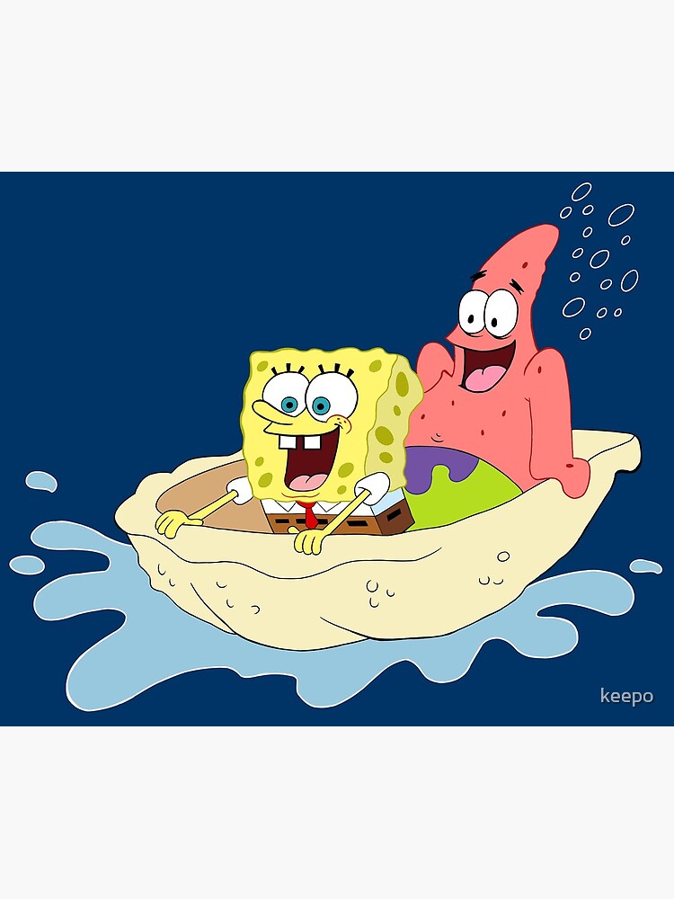"Spongebob and Patrick Riding a Shell" Photographic Print for Sale by ...