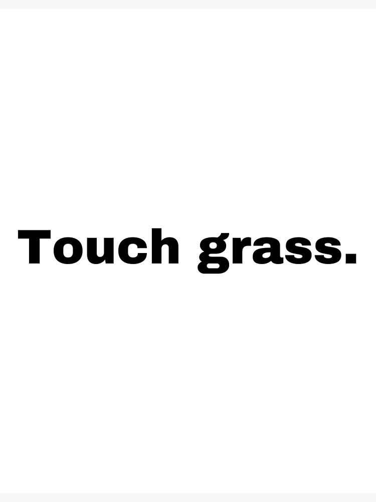Touch Grass Poster For Sale By Striderdesigns Redbubble