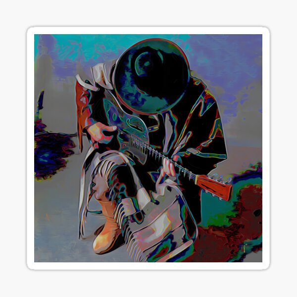 "stevie ray vaughan srv byron fli walker" Sticker for Sale by ...