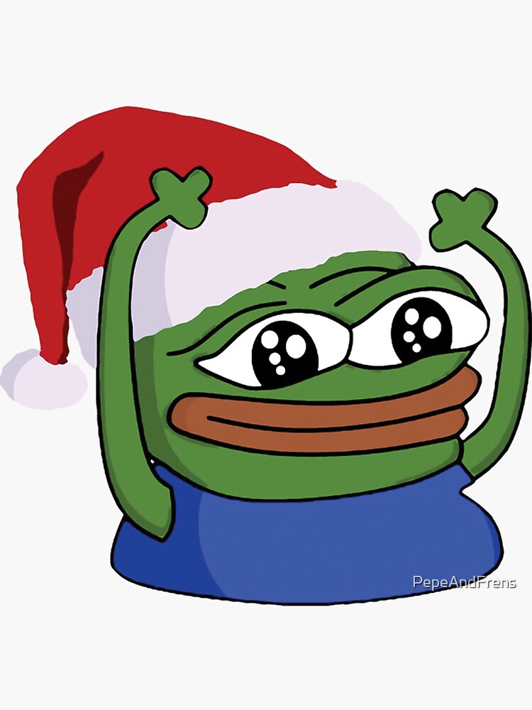 "Christmas Pepe the Frog - Happy Peepo " Sticker for Sale by ...