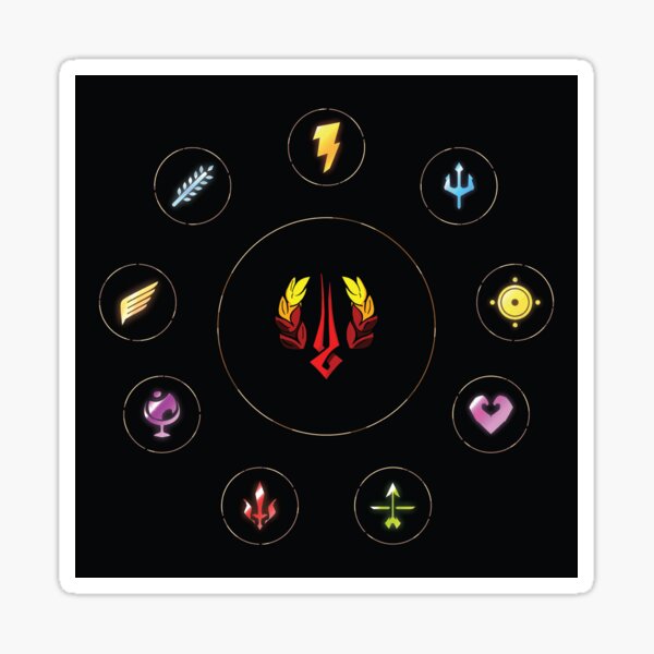 Hades Game United Olympian Symbols Sticker For Sale By