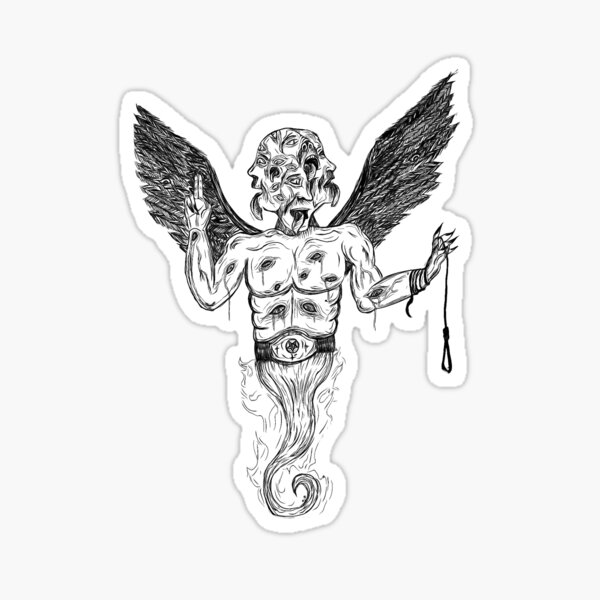 "Azrael- Archangel of Destruction" Sticker for Sale by Art-of-Bishop ...