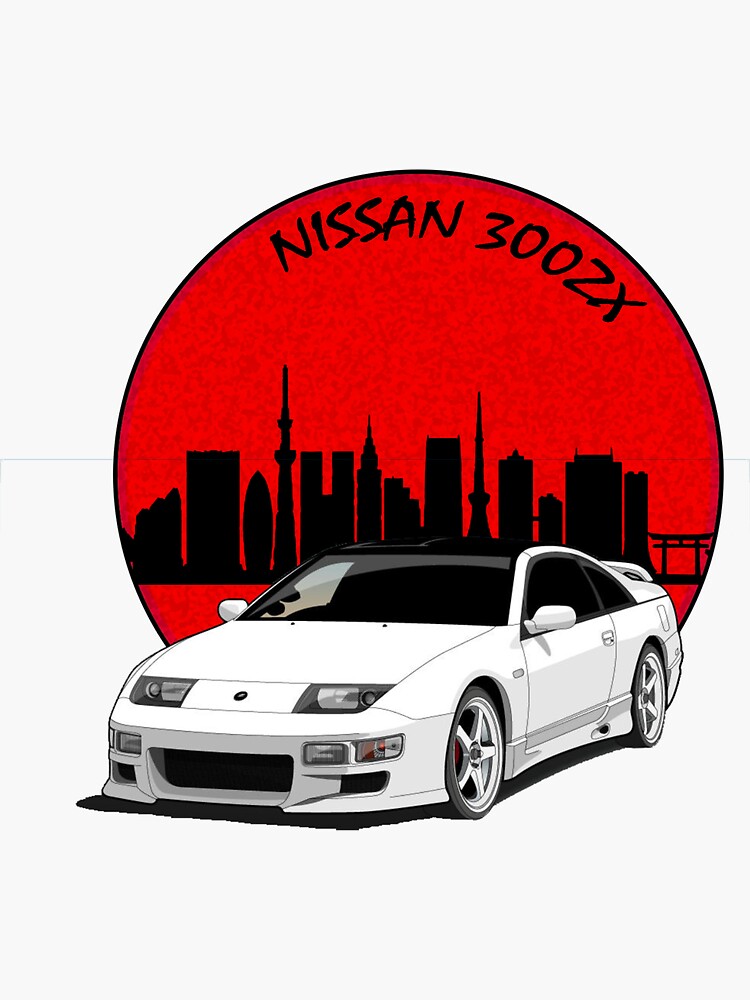"Nissan 300ZX, JDM Car" Sticker for Sale by T-JD | Redbubble