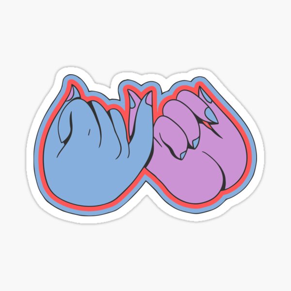 "pinky promise" Sticker for Sale by astro-frog | Redbubble