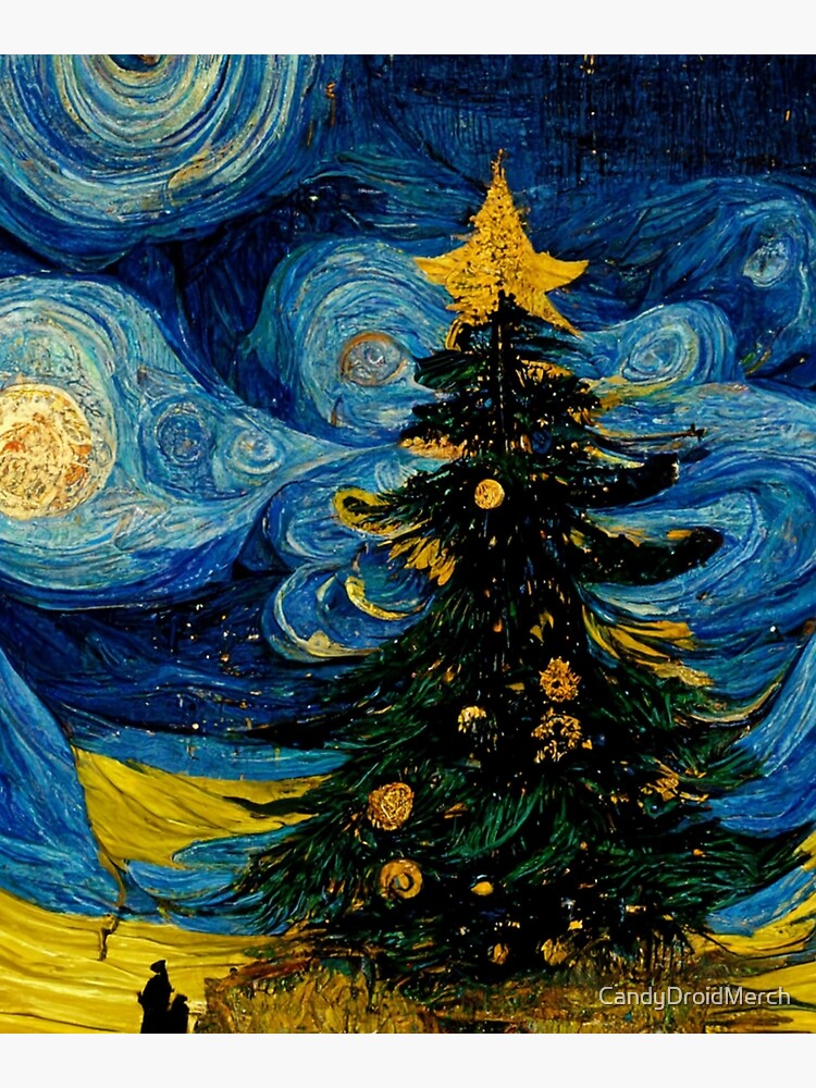 "Van Gogh Christmas Painting Starry Night Remake" Poster for Sale by ...