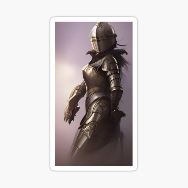 "Female Medieval Knight" Sticker for Sale by PetrovArt | Redbubble