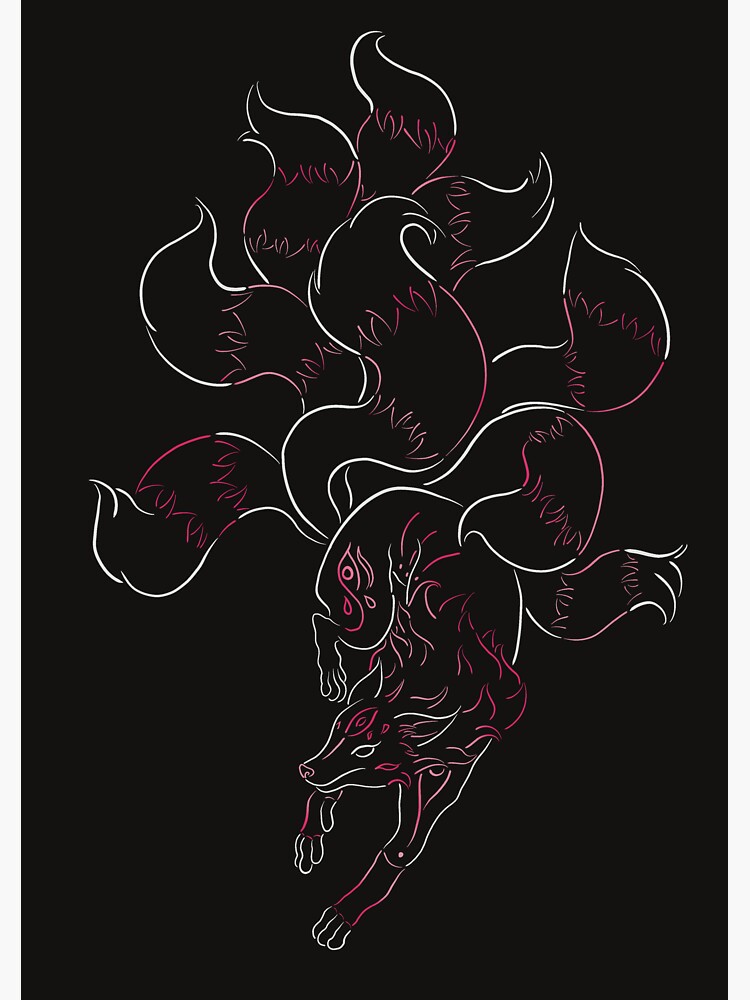 "nine tailed fox" Sticker for Sale by civart | Redbubble
