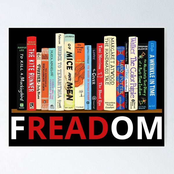 "fREADom Anti Ban Books Freedom To Read Shirt, Ban Guns Not Books, Read ...