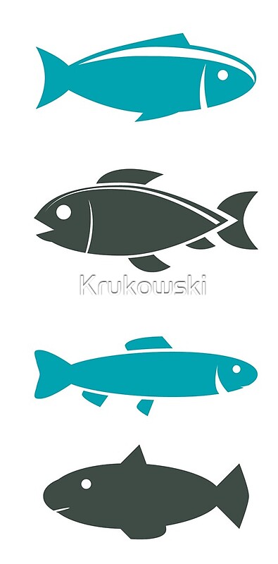 "Simple Fish Pattern" by Krukowski | Redbubble