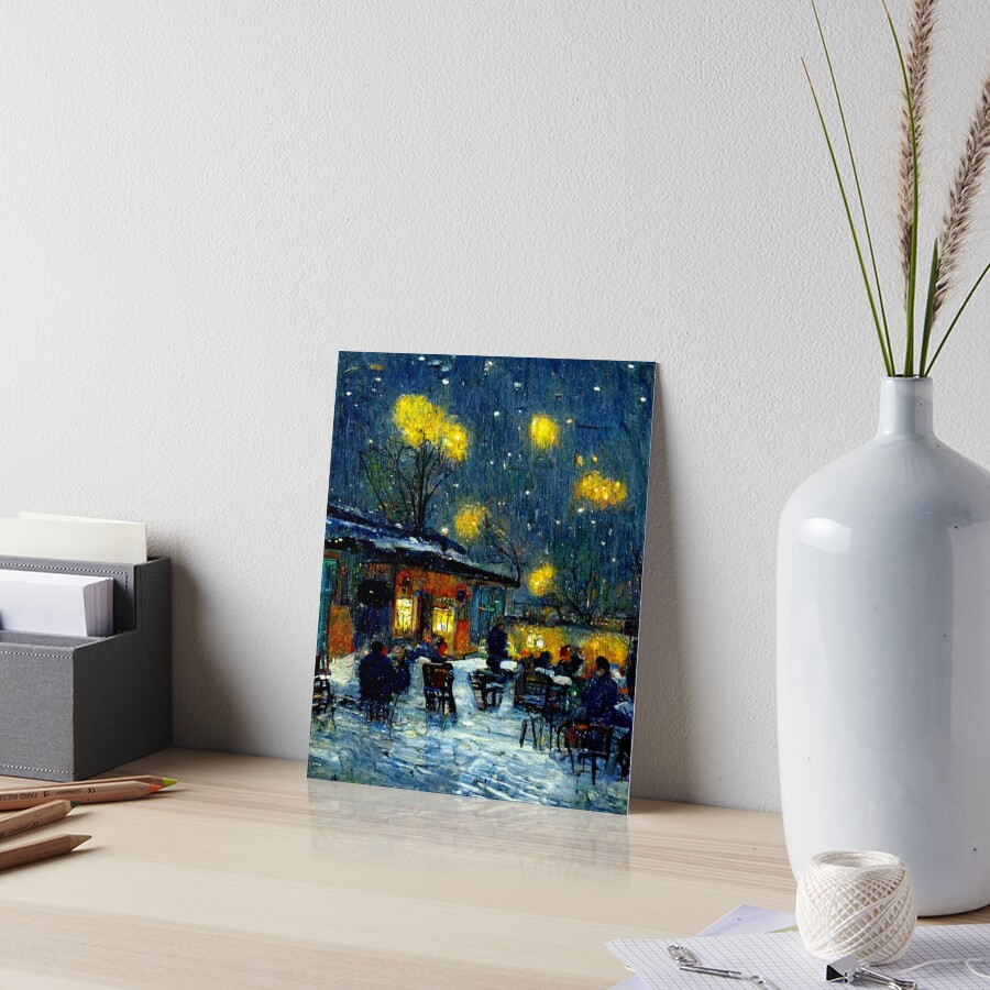 "Van Gogh Christmas Painting Starry Night Remake" Art Board Print for ...