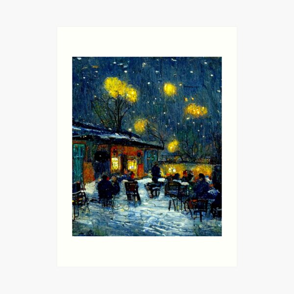 "Van Gogh Christmas Painting Starry Night Remake" Art Print for Sale by ...