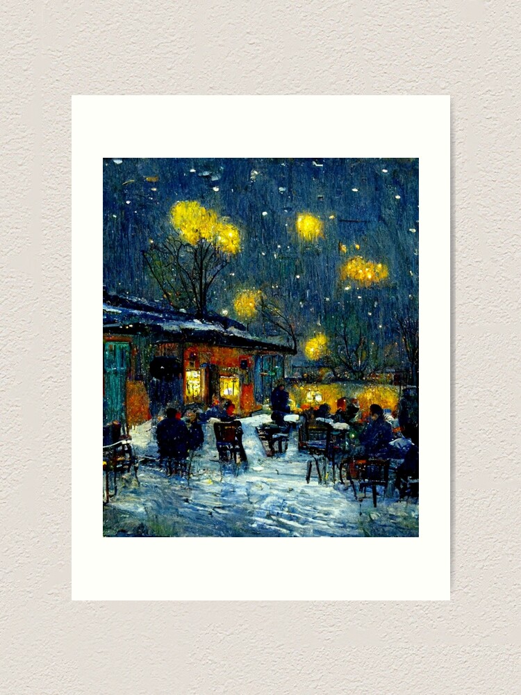 "Van Gogh Christmas Painting Starry Night Remake" Art Print for Sale by ...