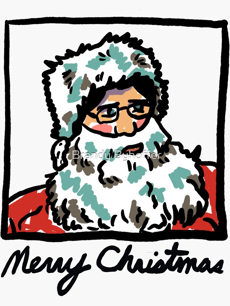 "Phyllis as Santa - The Office Christmas " Sticker for Sale by ...