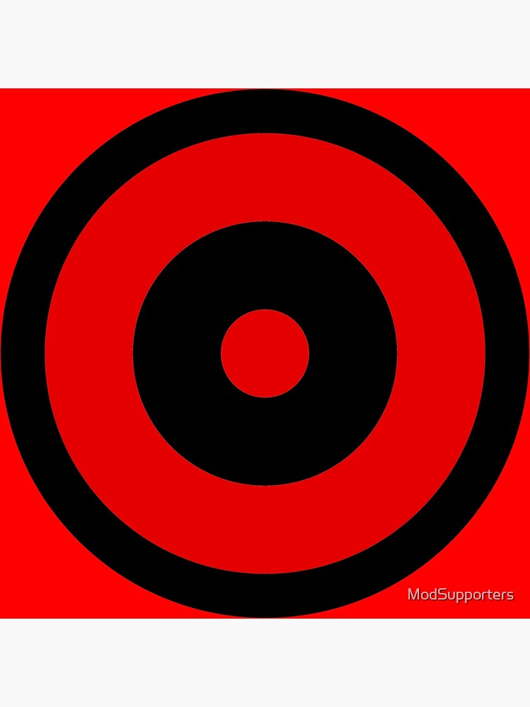 "Black & Red retro mod ska roundel" Art Print for Sale by ModSupporters ...
