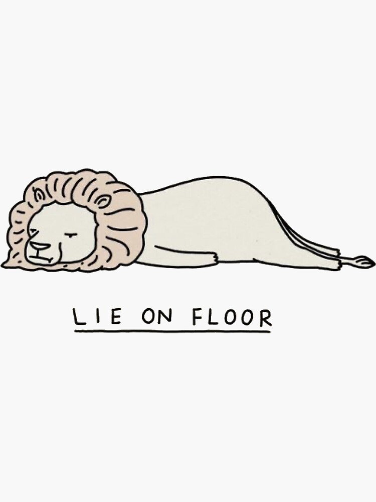 "Lie-On-Floor" Sticker for Sale by Mseabro | Redbubble