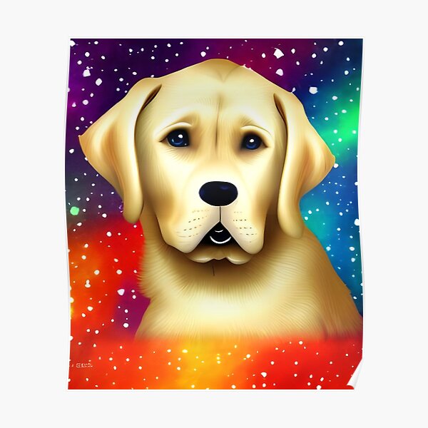 "Cute english labrador V3" Poster for Sale by CorneliusDesign | Redbubble
