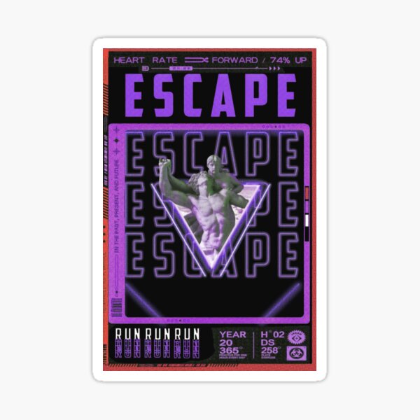 "ESCAPE WITH ME" Sticker for Sale by Davidp2 | Redbubble