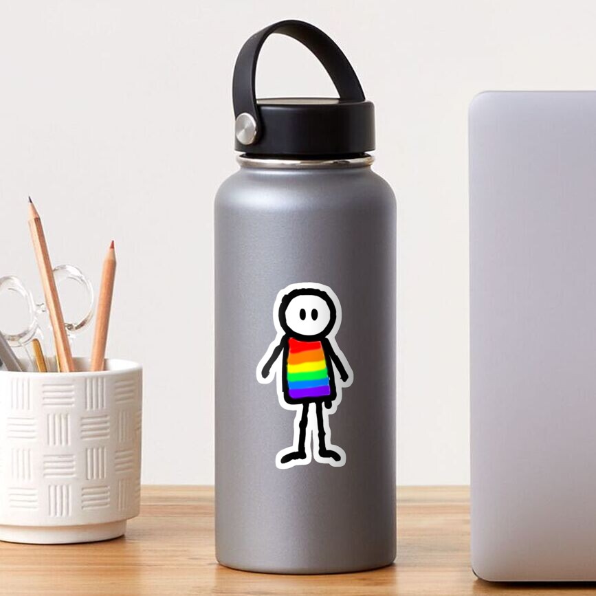 "Colorful proud stick figure" Sticker for Sale by TerneProducts | Redbubble