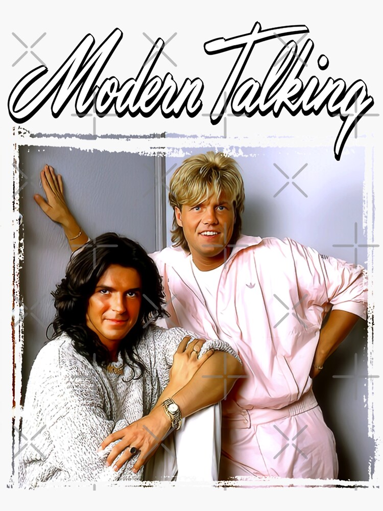 "Retro Modern Talking" Sticker for Sale by LRB2012 | Redbubble
