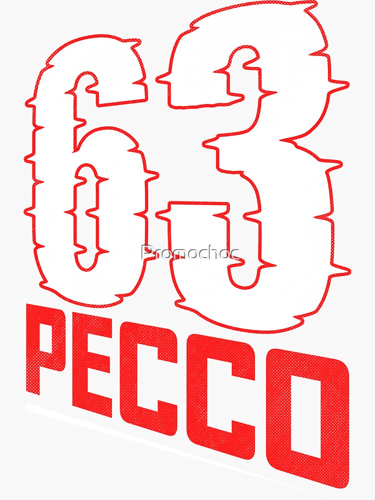 "Pecco 63" Sticker for Sale by Promochoc | Redbubble