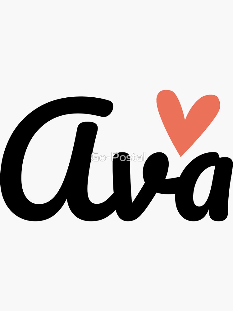 "Ava ♥" Sticker for Sale by Go-Postal | Redbubble